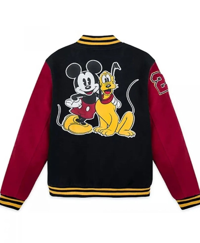 Mickey Mouse and Pluto Letterman Jacket