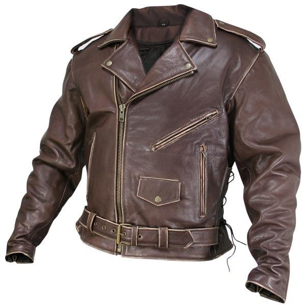 Mens Premium Classic Brown Motorcycle Jacket | CLJ