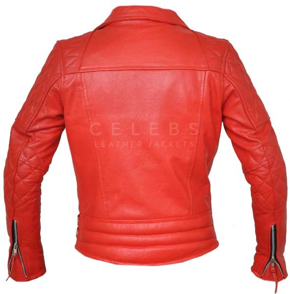 Mens Classic Red Motorcycle Leather Jacket | CLJ