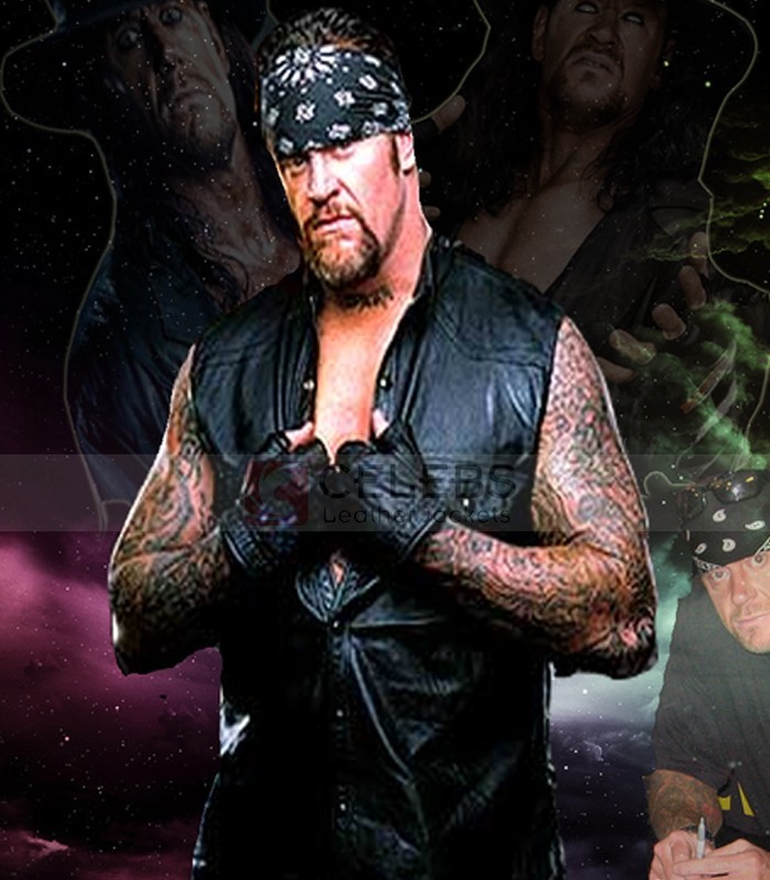 WWE Undertaker Black Leather Vest | CLJ
