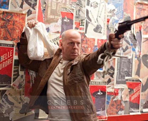Looper Movie Bruce Willis Brown Leather Jacket | CLJ