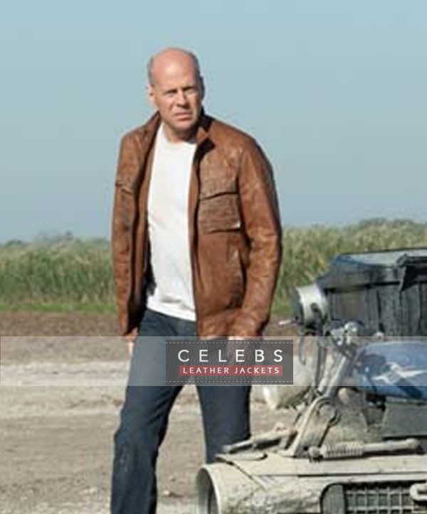 Looper Movie Bruce Willis Brown Leather Jacket | CLJ