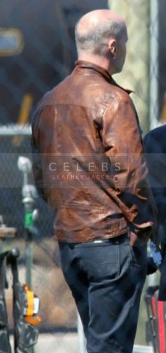Looper Movie Bruce Willis Brown Leather Jacket | CLJ