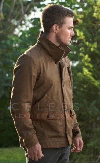 Stephen Amell Oliver Queen Arrow TV Series Jacket | CLJ