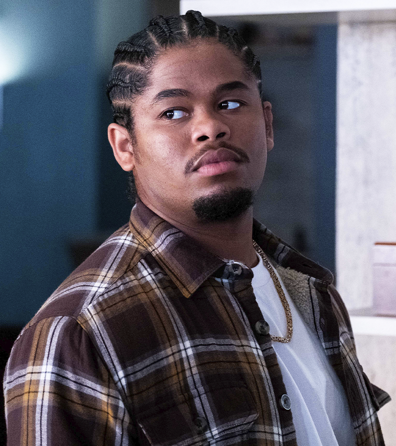 Leon Simmons Snowfall 2017 Isaiah John Checkered Jacket