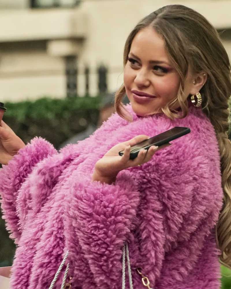 You TV Series S04 Gemma Pink Teddy Short Coat