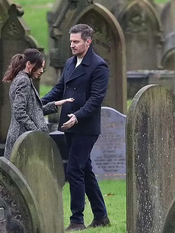 Joe Stern Fool Me Once Blue Pea coat