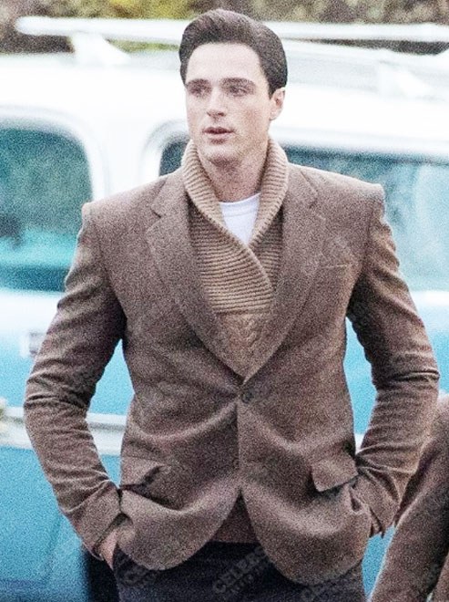 Priscilla Jacob Elordi Brown Blazer