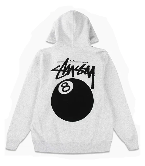 8 Ball Stussy Hoodie | FREE SHIPPING | Celebs Leather Jackets