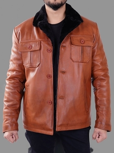 Jeffrey Donovan Fargo Brown Leather Jacket