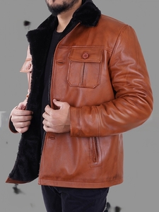 Jeffrey Donovan Fargo Brown Leather Jacket