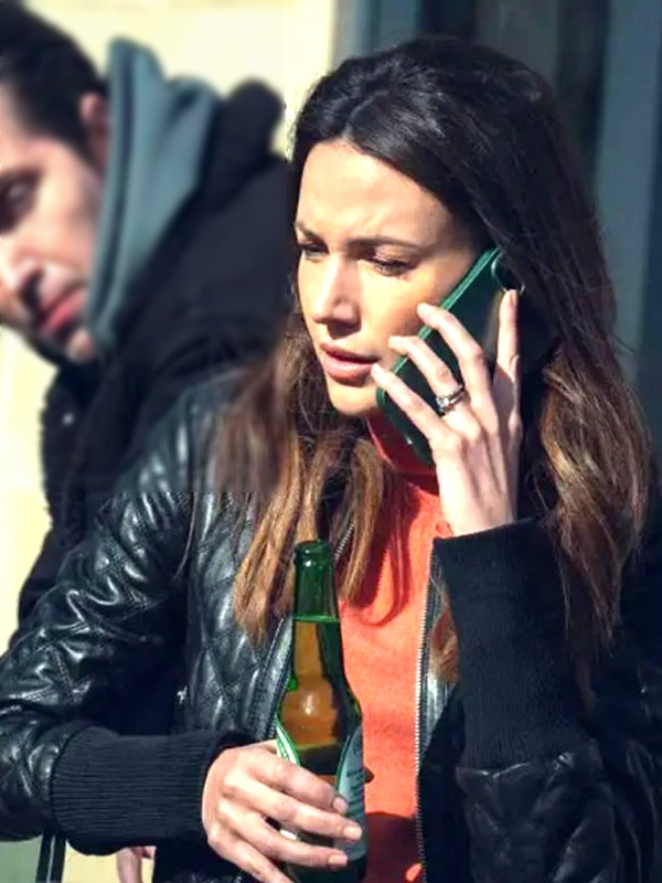 Maya Stern Fool Me Once black Leather Jacket
