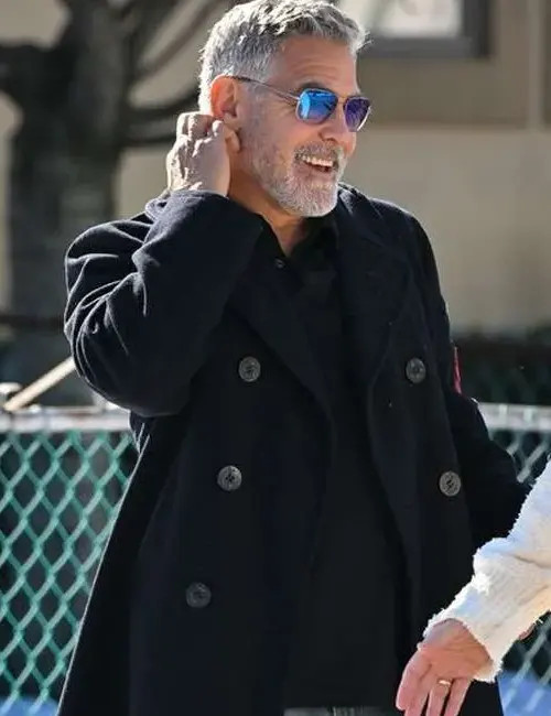 Wolves 2024 George Clooney Black Coat