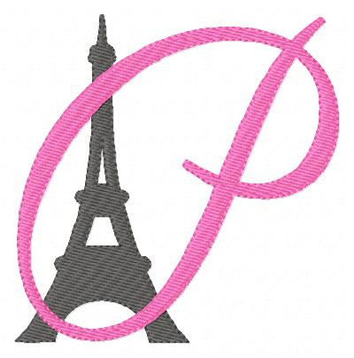 Eiffel Tower Paris Monogram Set - Joyful Stitches