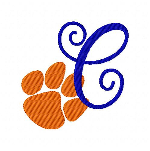Paw Print Monogram Set - Joyful Stitches