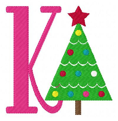 Christmas Tree Fun Monogram Set - Joyful Stitches