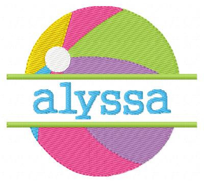 Beach Ball Split Monogram Set - Joyful Stitches