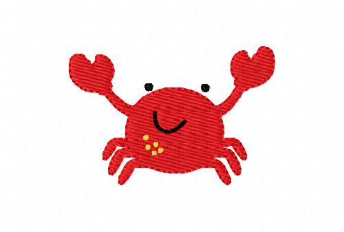 Crab Embroidery Design 2 Sizes - Joyful Stitches
