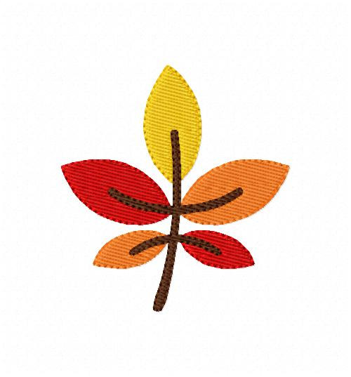 Autumn Fall Leaves Embroidery Design in 2 sizes - Joyful Stitches