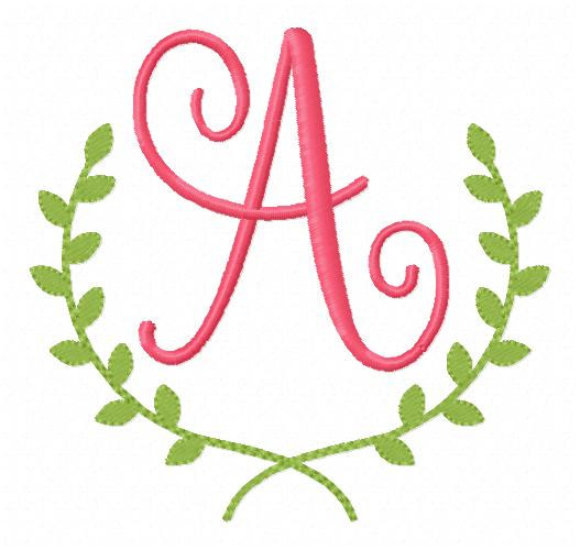 Ivy Machine Embroidery Monogram Font Design Set - Joyful Stitches