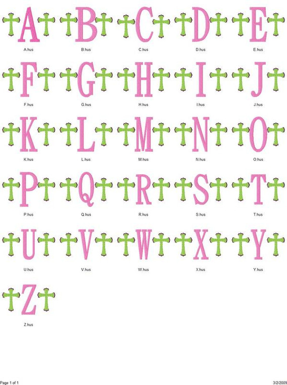 Cross Mini Monogram Set - Joyful Stitches