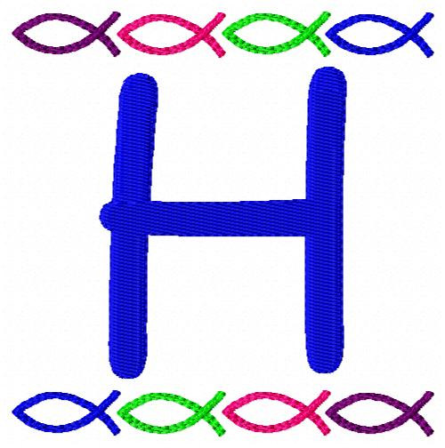 Jesus Fish Monogram Set - Joyful Stitches