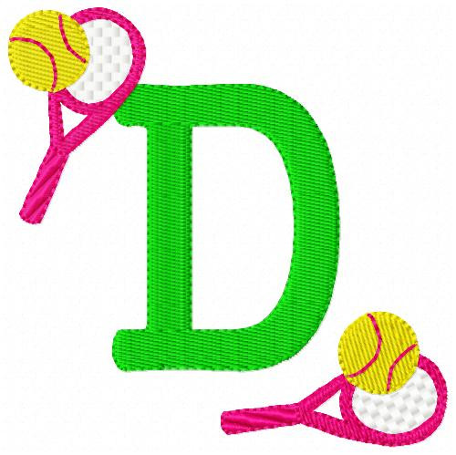 Tennis Sports Monogram Font Set - Joyful Stitches