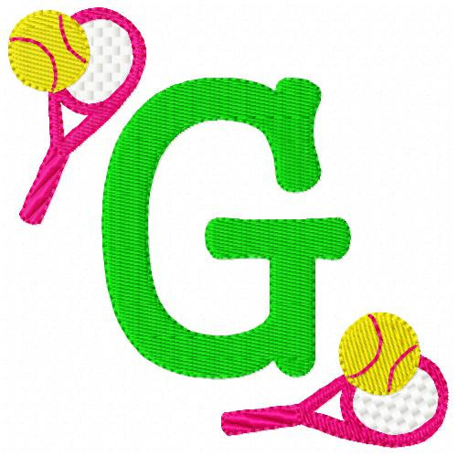 Tennis Sports Monogram Font Set - Joyful Stitches