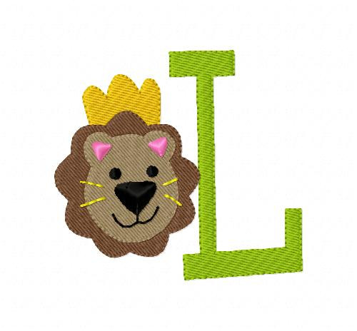 King Lion Zoo Animal Monogram Design Set - Joyful Stitches