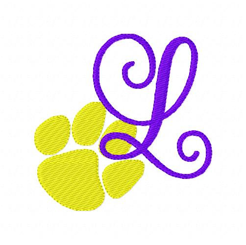 Paw Print Monogram Set - Joyful Stitches