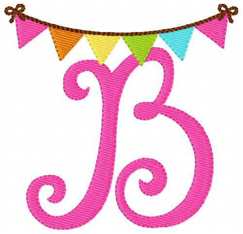 Birthday Banner Monogram Set - Joyful Stitches