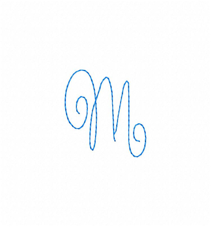 Cute Curly Thin Line Monogram Machine Embroidery Font Design Set ...