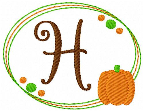 Pumpkin Fall Monogram Font Embroidery Design Set - Joyful Stitches