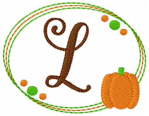 Pumpkin Fall Monogram Font Embroidery Design Set - Joyful Stitches