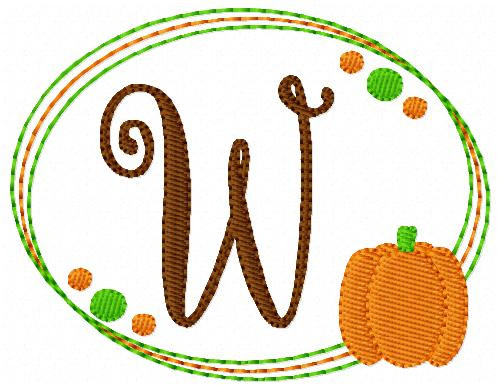 Pumpkin Fall Monogram Font Embroidery Design Set - Joyful Stitches