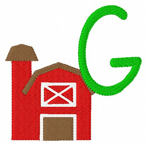 Farm Living Barn Monogram Machine Embroidery Font Design Set - Joyful ...