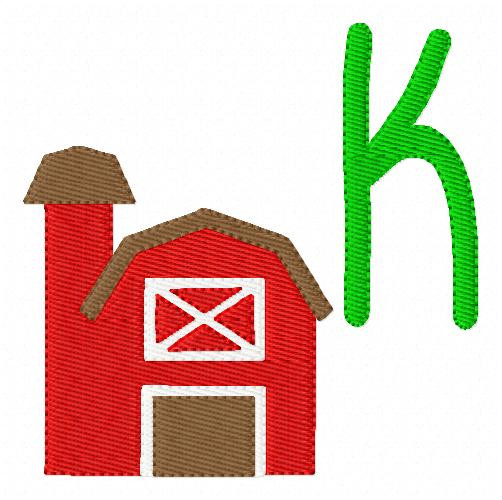 Farm Living Barn Monogram Machine Embroidery Font Design Set - Joyful ...