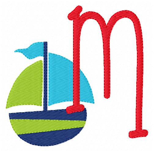 Sail the Ocean Monogram Embroidery Design Set - Joyful Stitches