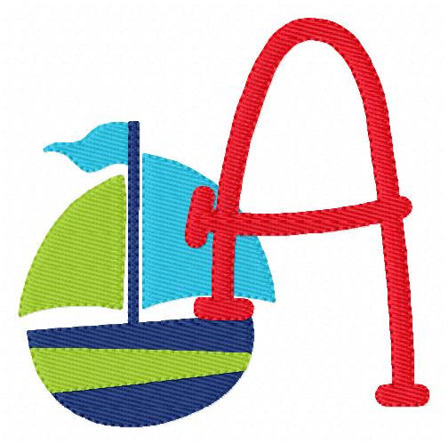 Sail the Ocean Monogram Embroidery Design Set - Joyful Stitches