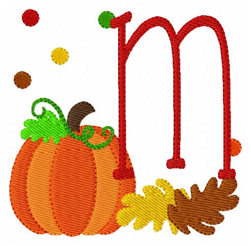 Pumpkins of Fall Monogram Embroidery Font Design Set - Joyful Stitches