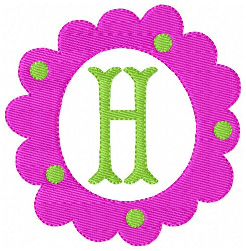 Flower Circle Monogram Embroidery Font Design Set - Joyful Stitches