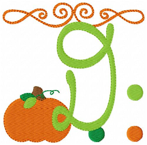 Pumpkin Season Fall Monogram Set - Joyful Stitches