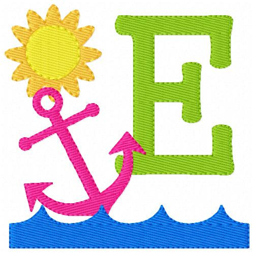 Anchor Summer Monogram Set - Joyful Stitches