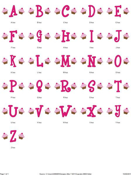 Cupcake Mini Monogram Set - Joyful Stitches