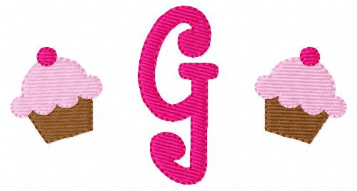 Cupcake Mini Monogram Set - Joyful Stitches