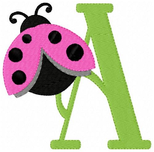 Little Ladybug Monogram Set - Joyful Stitches