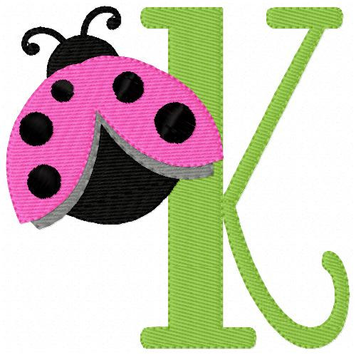 Little Ladybug Monogram Set - Joyful Stitches
