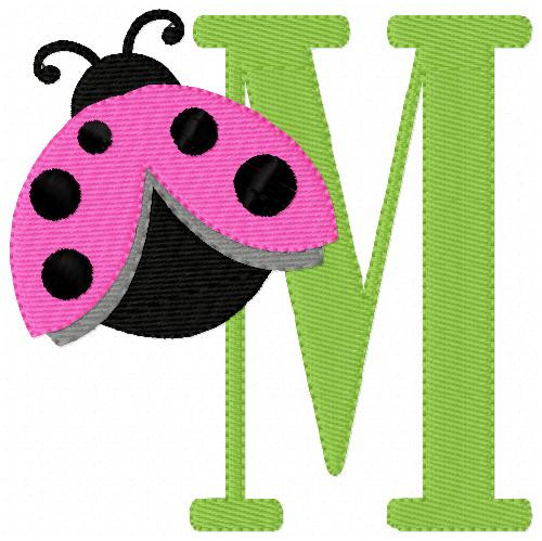 Little Ladybug Monogram Set - Joyful Stitches