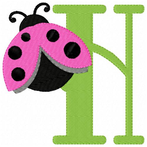 Little Ladybug Monogram Set - Joyful Stitches