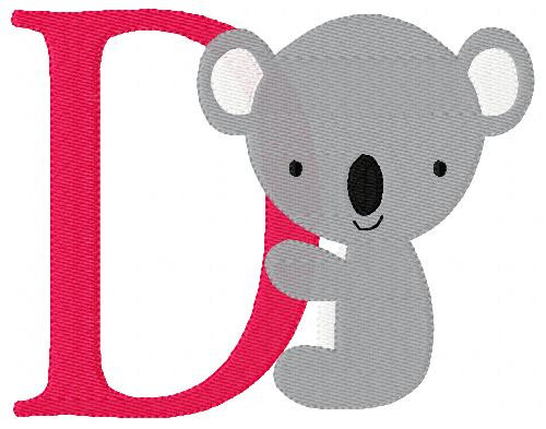 Koala 5x7 Monogram Set - Joyful Stitches